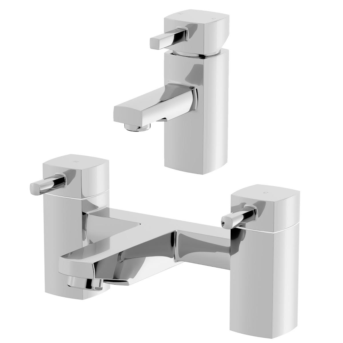 Architeckt Misa Basin Mixer Tap and Bath Mixer Tap Set